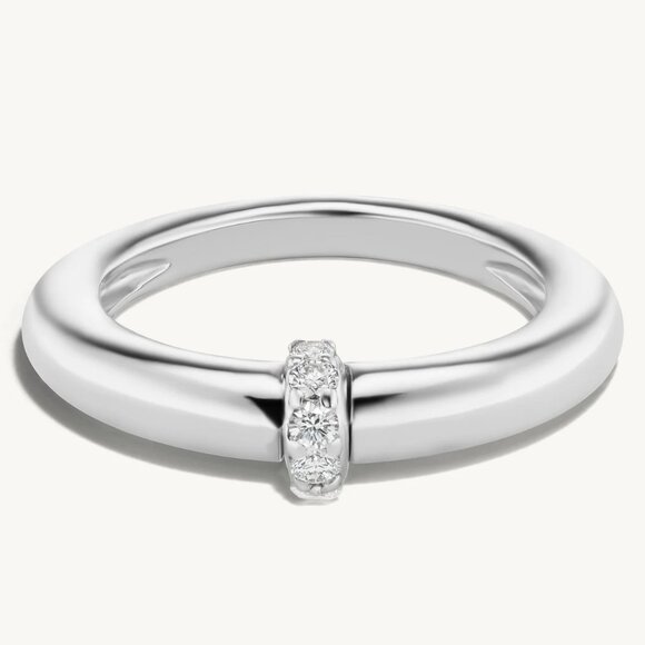 Sophie Ratner | Jewelry | Sophie Ratner Diamond Domed Ring White Gold ...